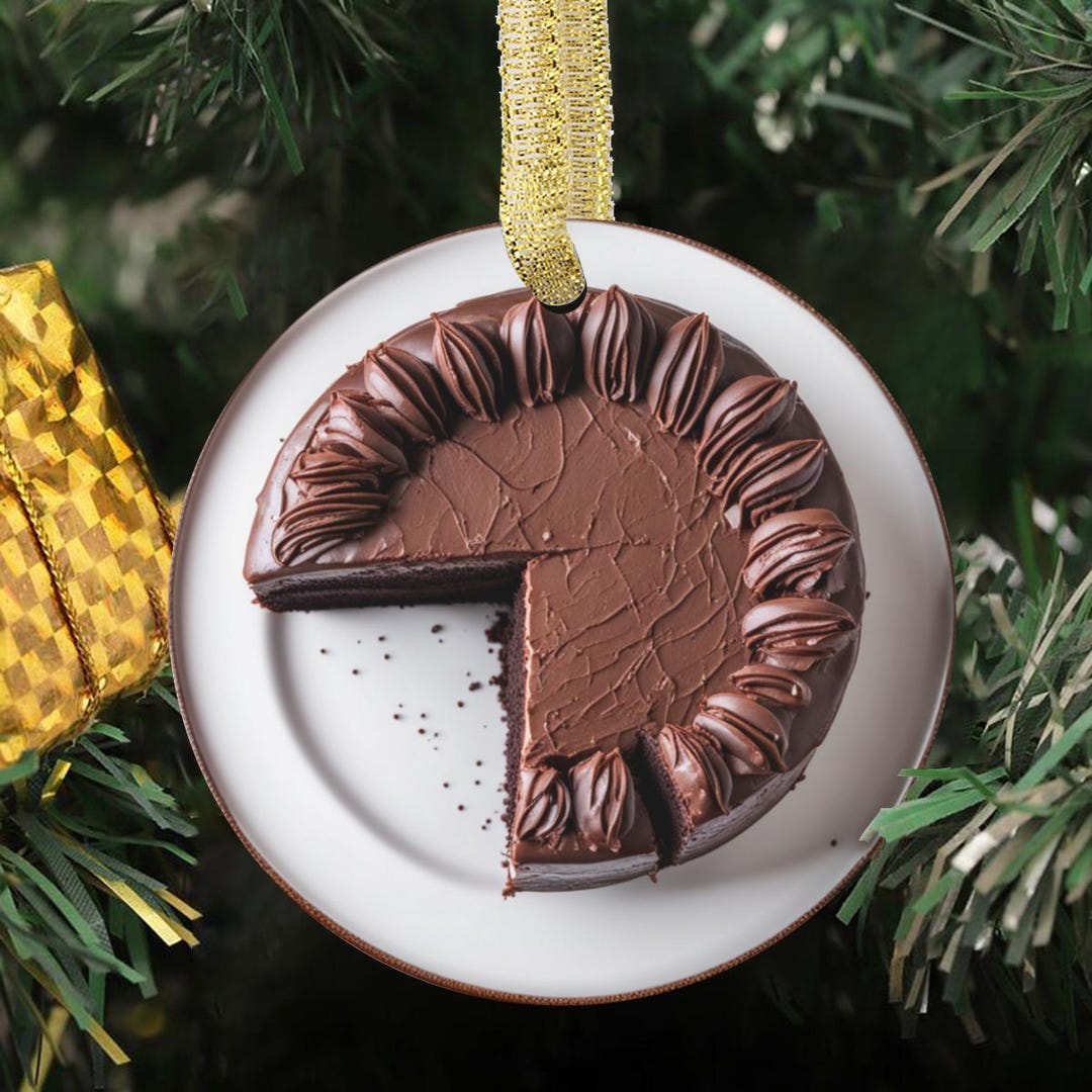 Custom Chocolate Cake With Frosting Bakers Personalized Food Lover ...