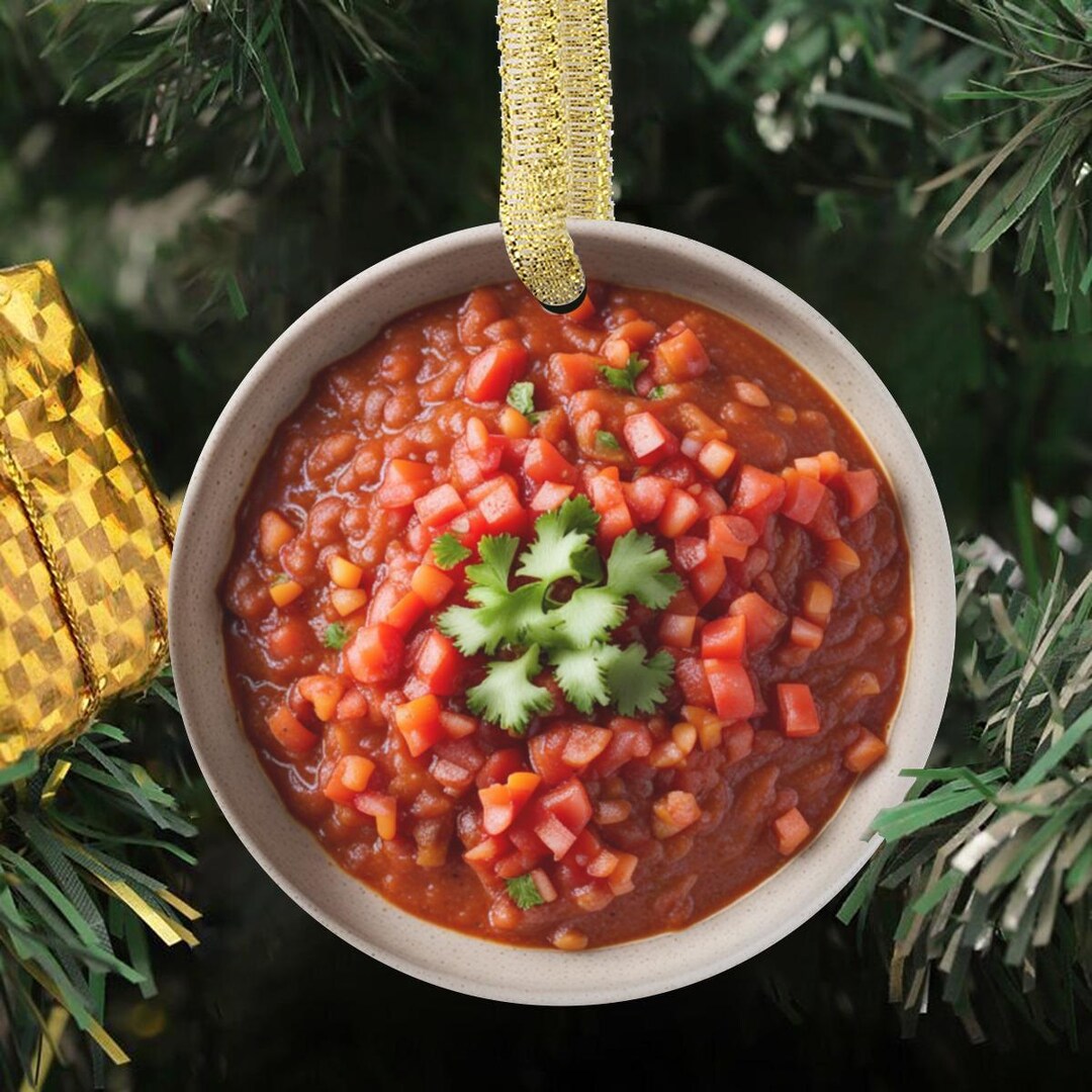 Custom Salsa Dip Bowl Personalized Food Lover Christmas Xmas Ornament ...