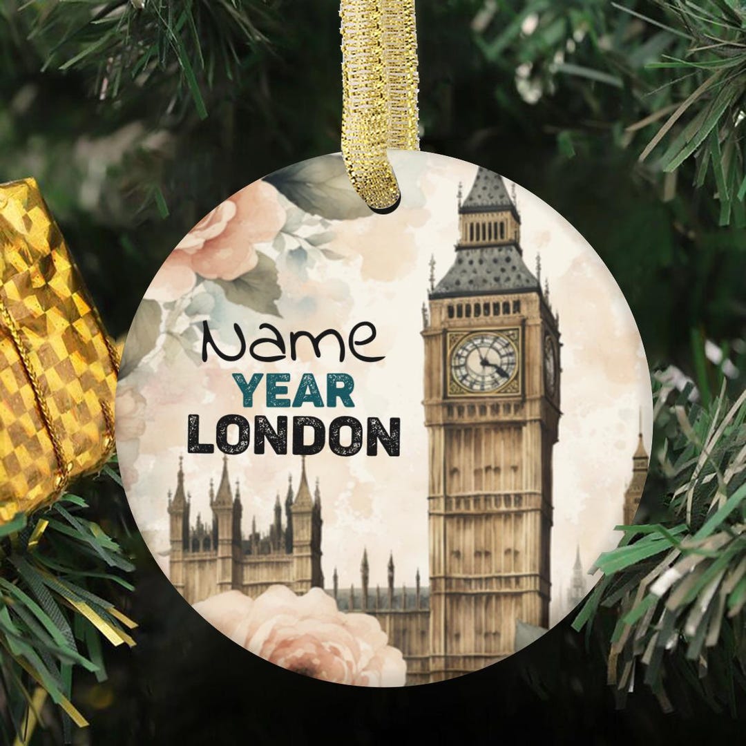 Custom Big Ben Westminster London England Unique Vintage Style Floral ...