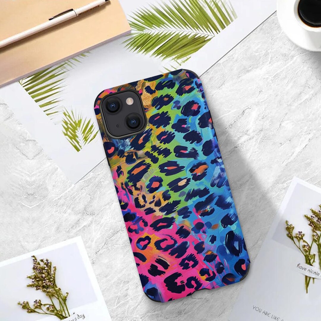Animal Print Watercolor Leopard Print Design Colorful Bold Colors Case ...