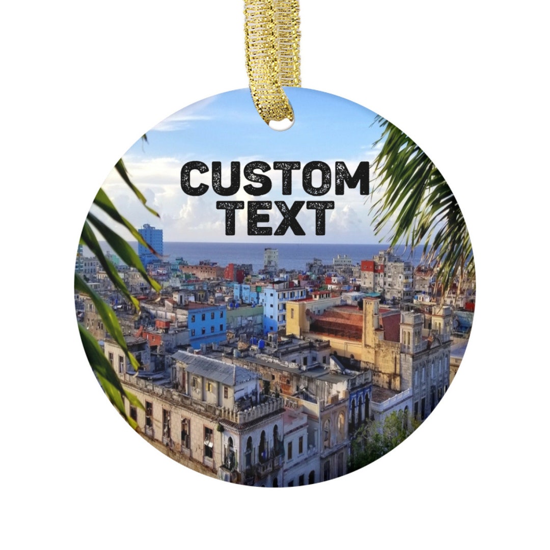 Personalized Variety of Christmas Xmas Ornament of Old Havana Cuba ...