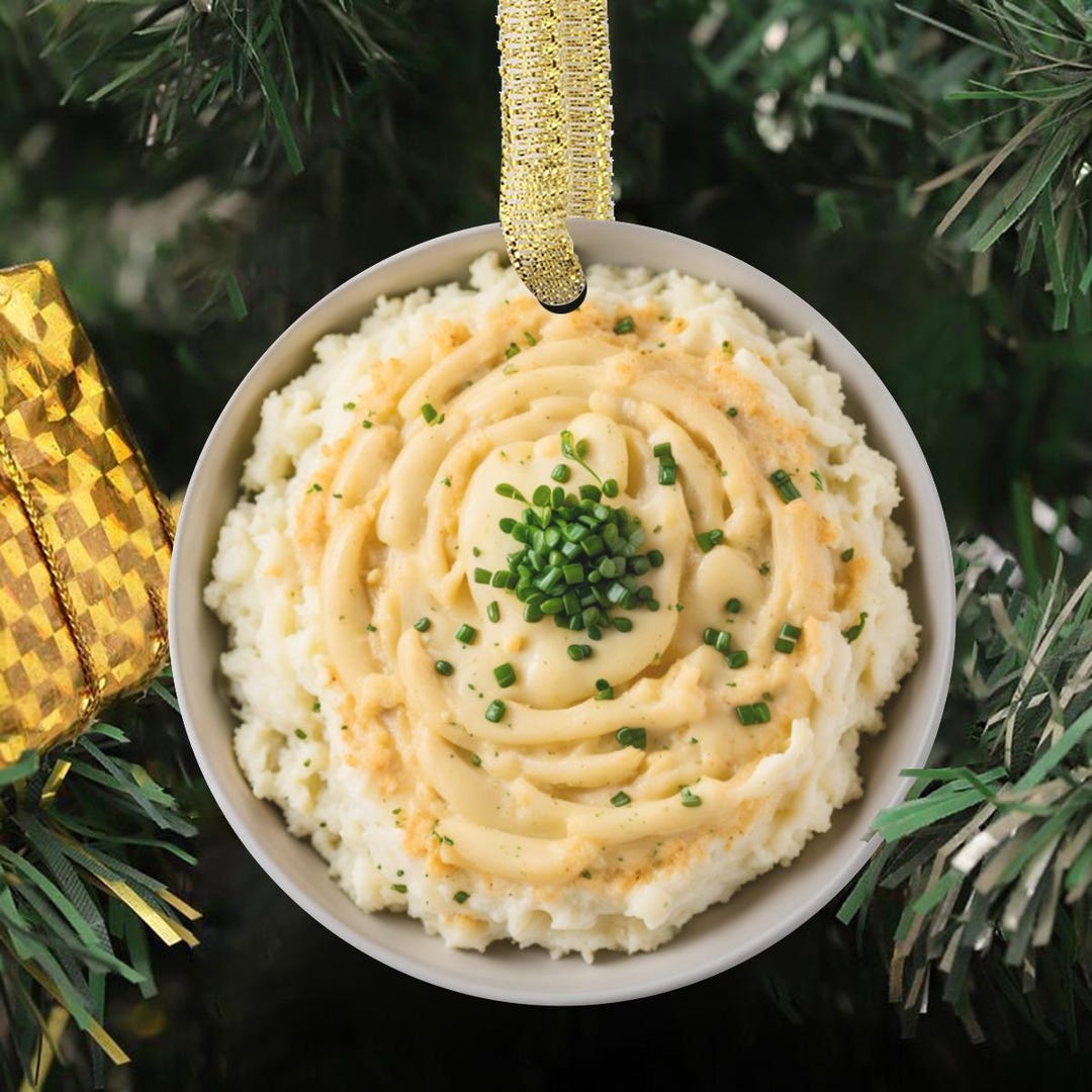 Custom Loaded Mashed Potatoes With Cheddar Dish Food Lover Gifts ...