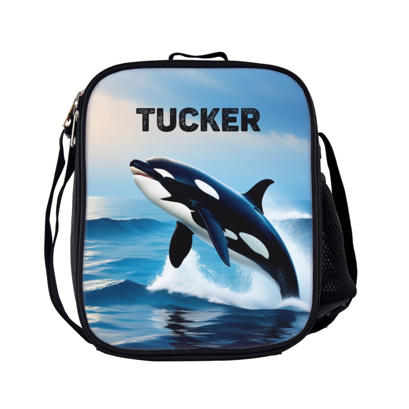 Personalized Orca Killer Whale Design Custom Name Backpack Pencil Case ...