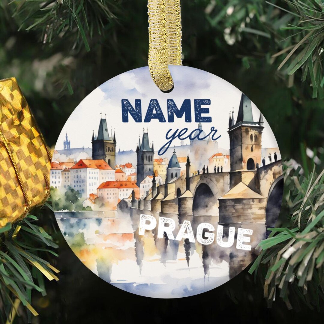 Custom Ornament Charles Bridge Prague Czeck Republic Souvenir Gift ...