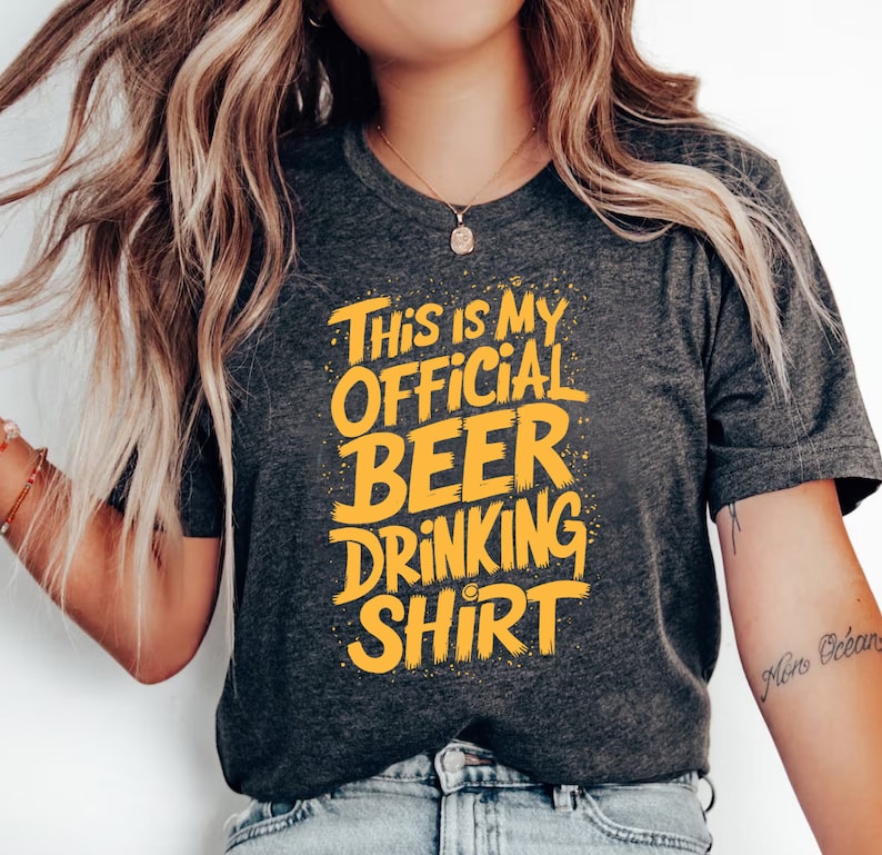 Official Beer Drinking Shirt, Funny Drinking Tee, Beer T-shirt, Gifts ...