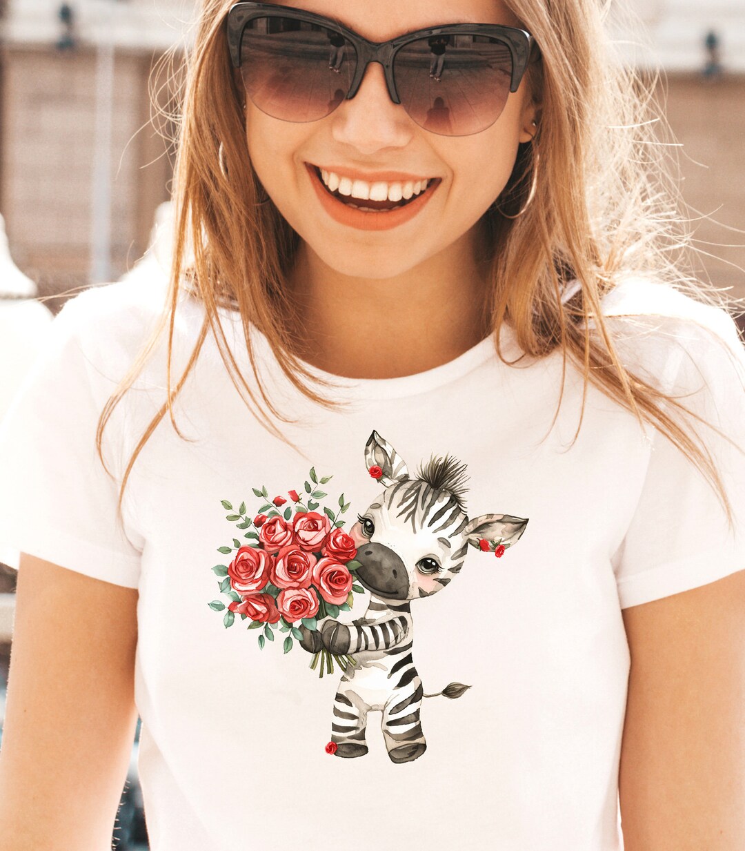 Floral Zebra Tee, Zebra Life Shirts, Zebra T-shirt, Zebra Gift for ...