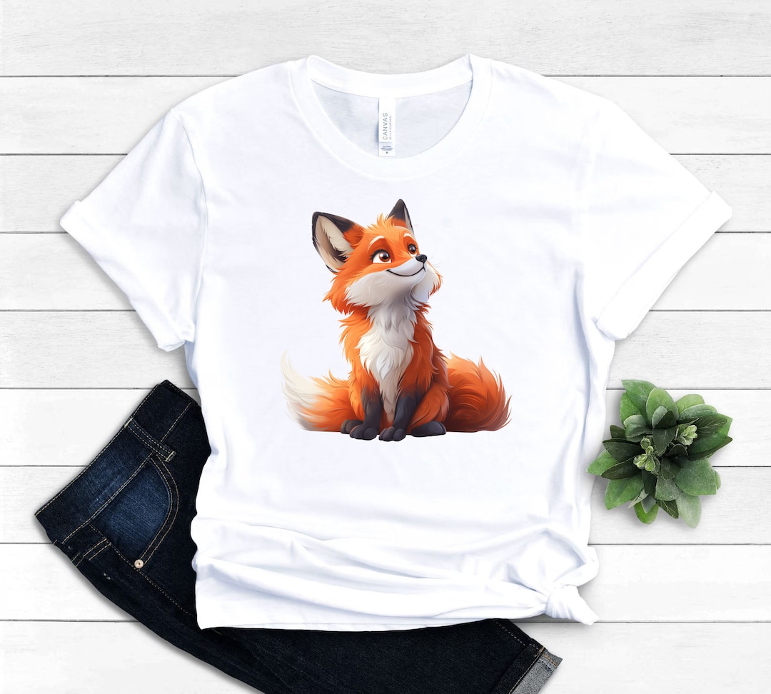 Cute Fox Shirt, Foxy and Fabulous T-shirt, Red Fire Fox Tee, Fox Lover ...