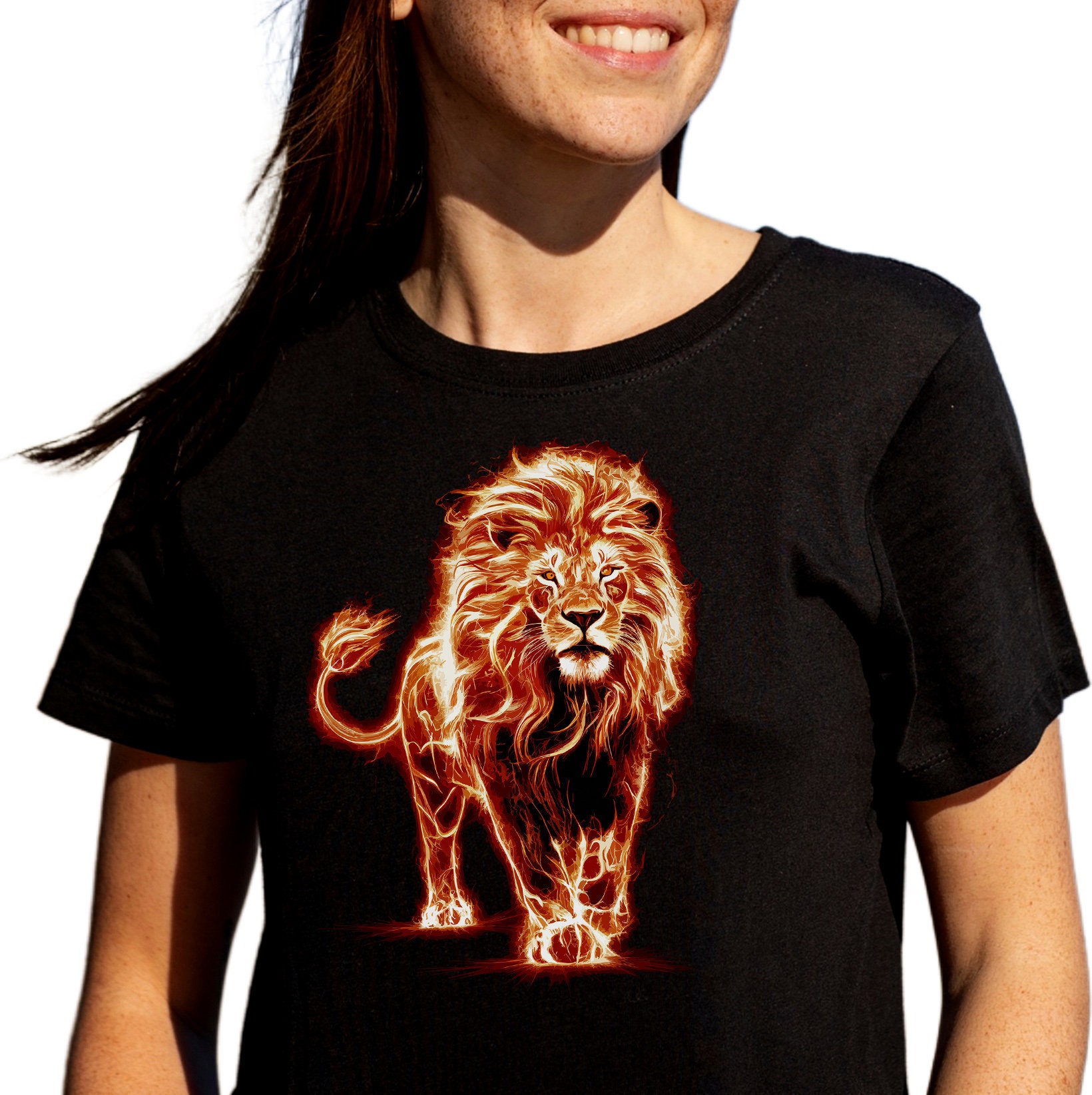 Flaming Lion T-shirt: Unisex African Wildlife Tee - Etsy