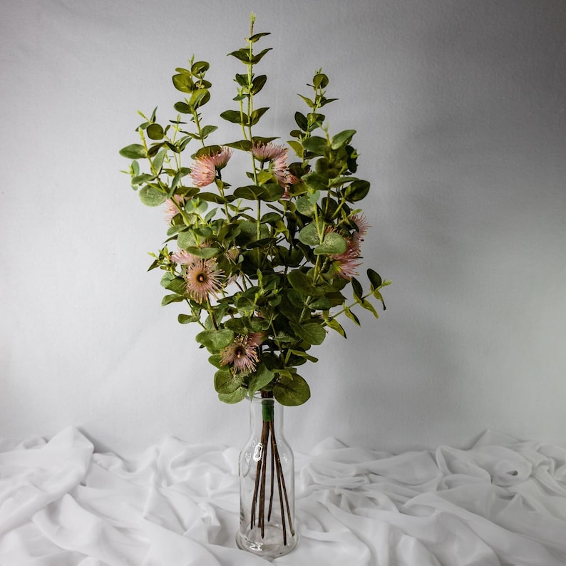 Pink Flowering Gum Blossom, Faux Native Flower Stem, Realistic ...