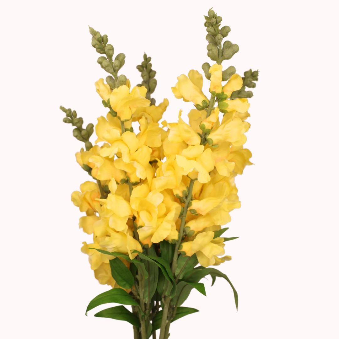 Yellow Snapdragon (6 Pack of Stems) - Realistic Artificial Flowers - Etsy