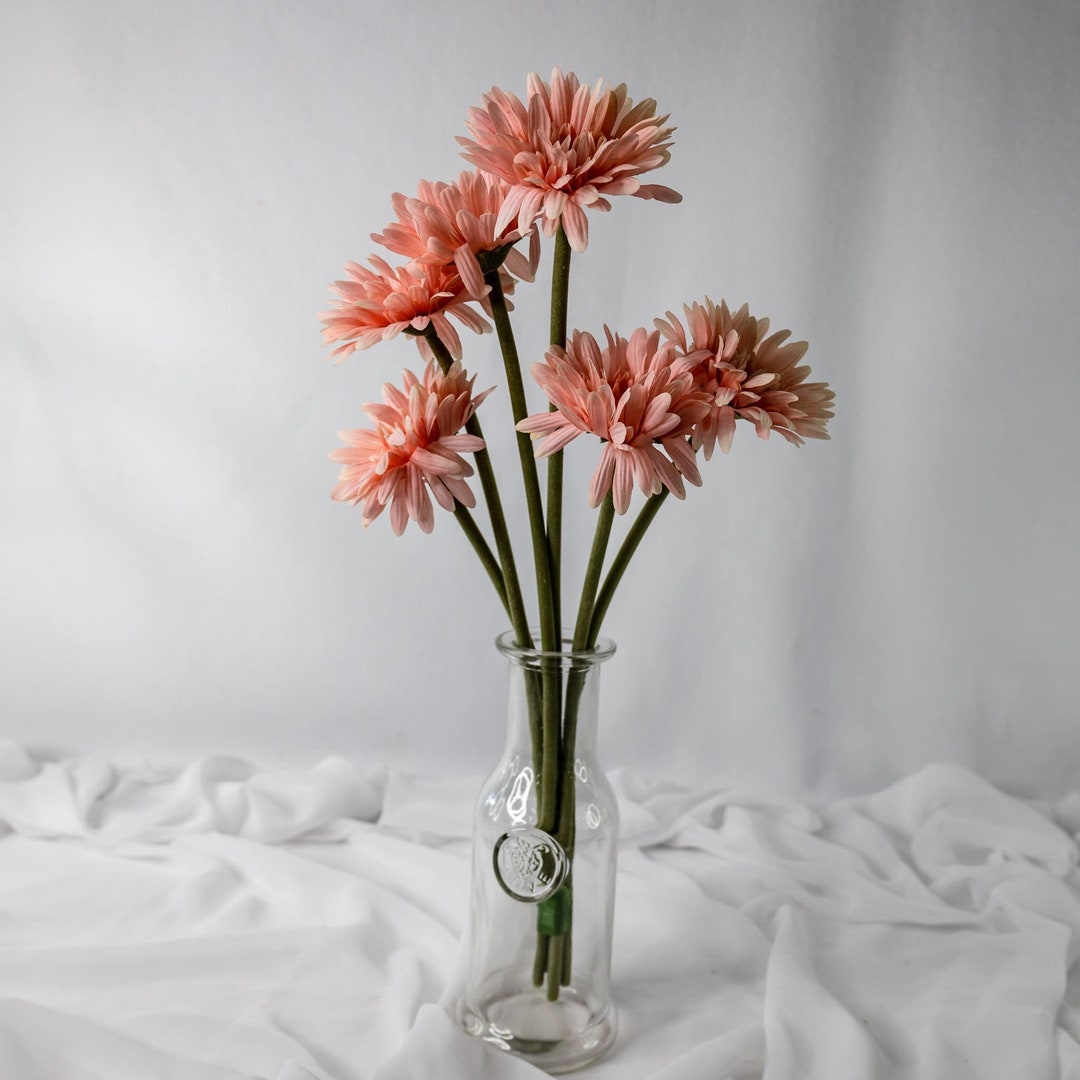Pale Pink Gerberas - (6 Pack) Realistic Artificial Flowers - Etsy