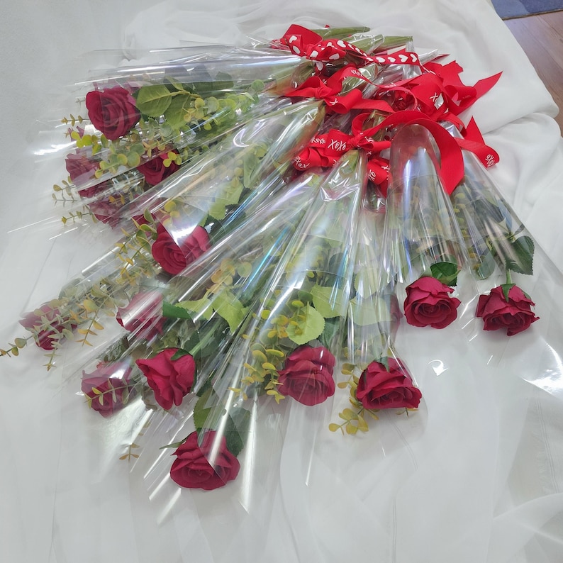 Gift Wrapped, Single, Real Touch, Red Rose - Realistic Artificial ...