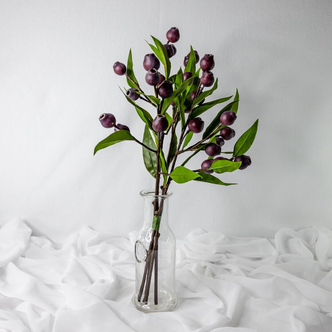 Plum Gum Nut Spray 6 Pack Realistic Artificial Flowers and Greenery - Etsy
