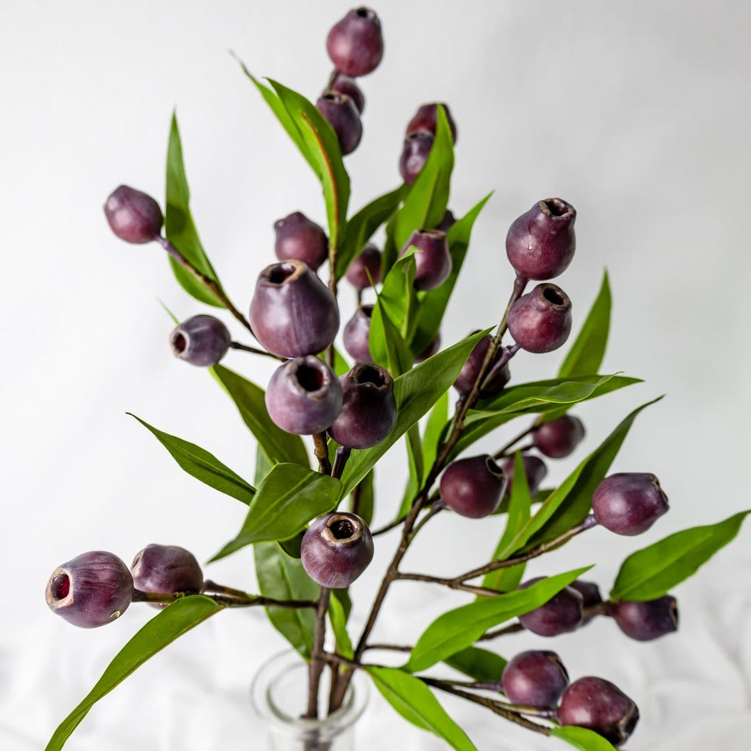 Plum Gum Nut Spray - Realistic Artificial Flowers and Greenery - Etsy
