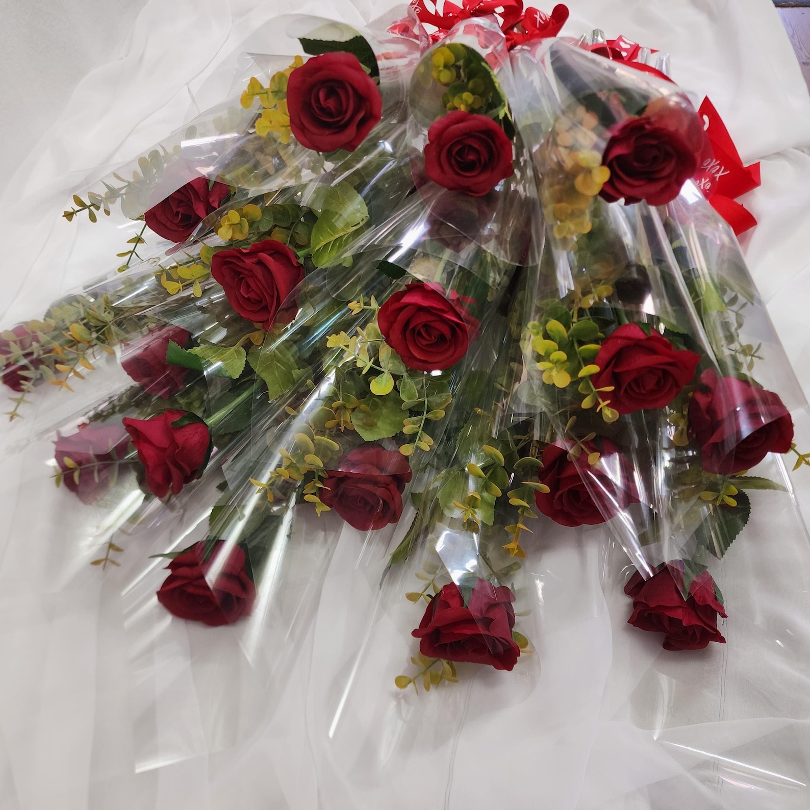 Gift Wrapped, Single, Real Touch, Red Rose - Realistic Artificial ...