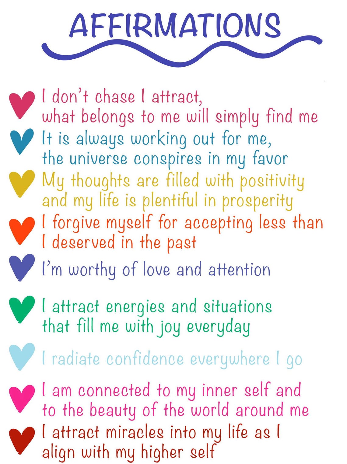 Daily Affirmations Sign - Etsy