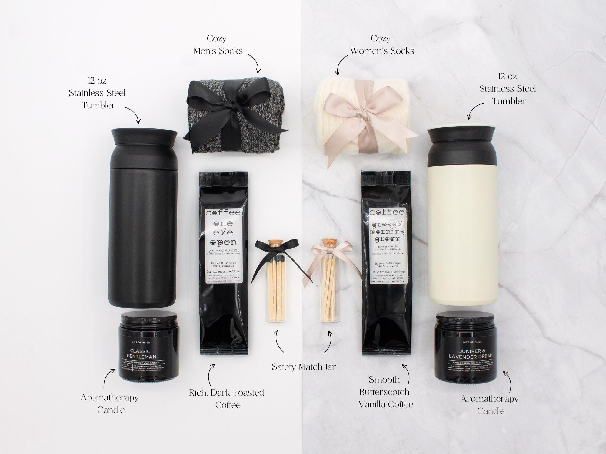 Holiday Couples Gift Set: Mugs, Popcorn, Candle & Socks. Cozy ...