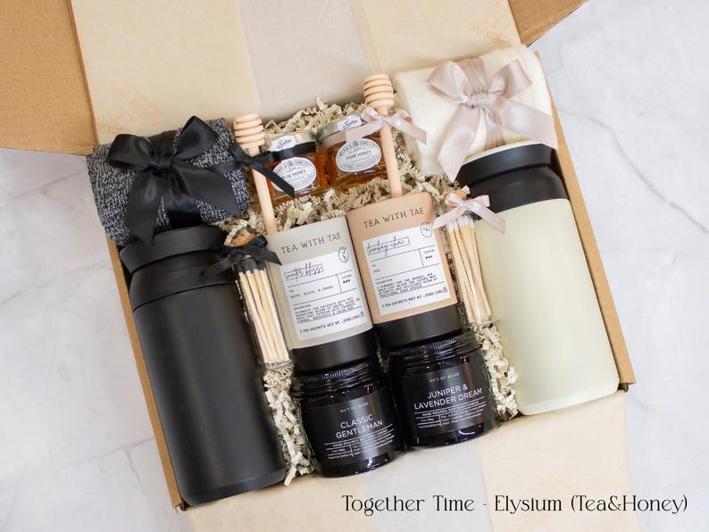 Holiday Couples Gift Set: Mugs, Popcorn, Candle & Socks. Cozy ...