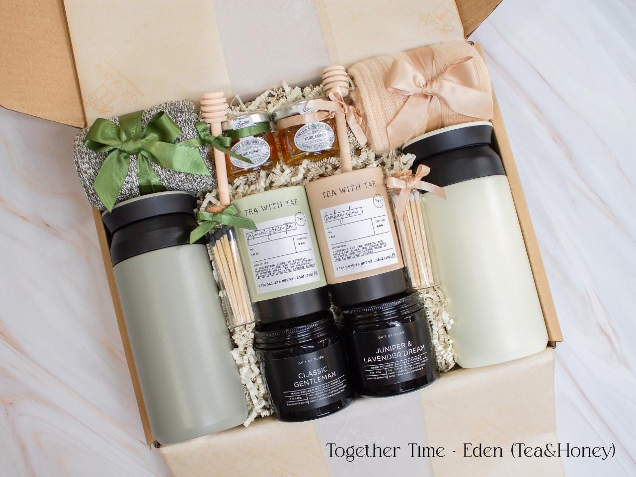 Holiday Couples Gift Set: Mugs, Popcorn, Candle & Socks. Cozy ...