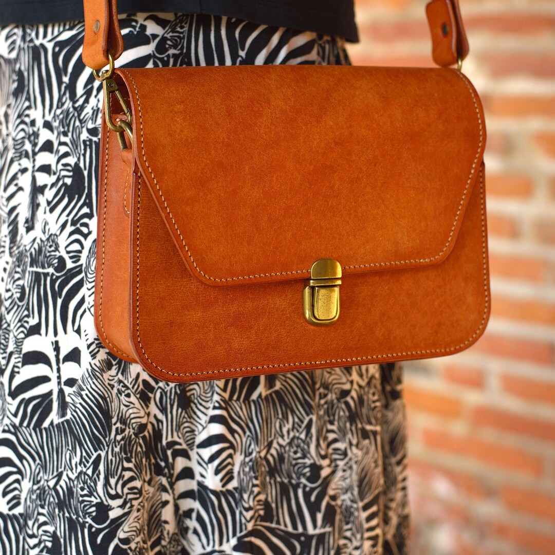 Pueblo Italian Leather Shoulder Bag. Handmade French Leather Goods ...