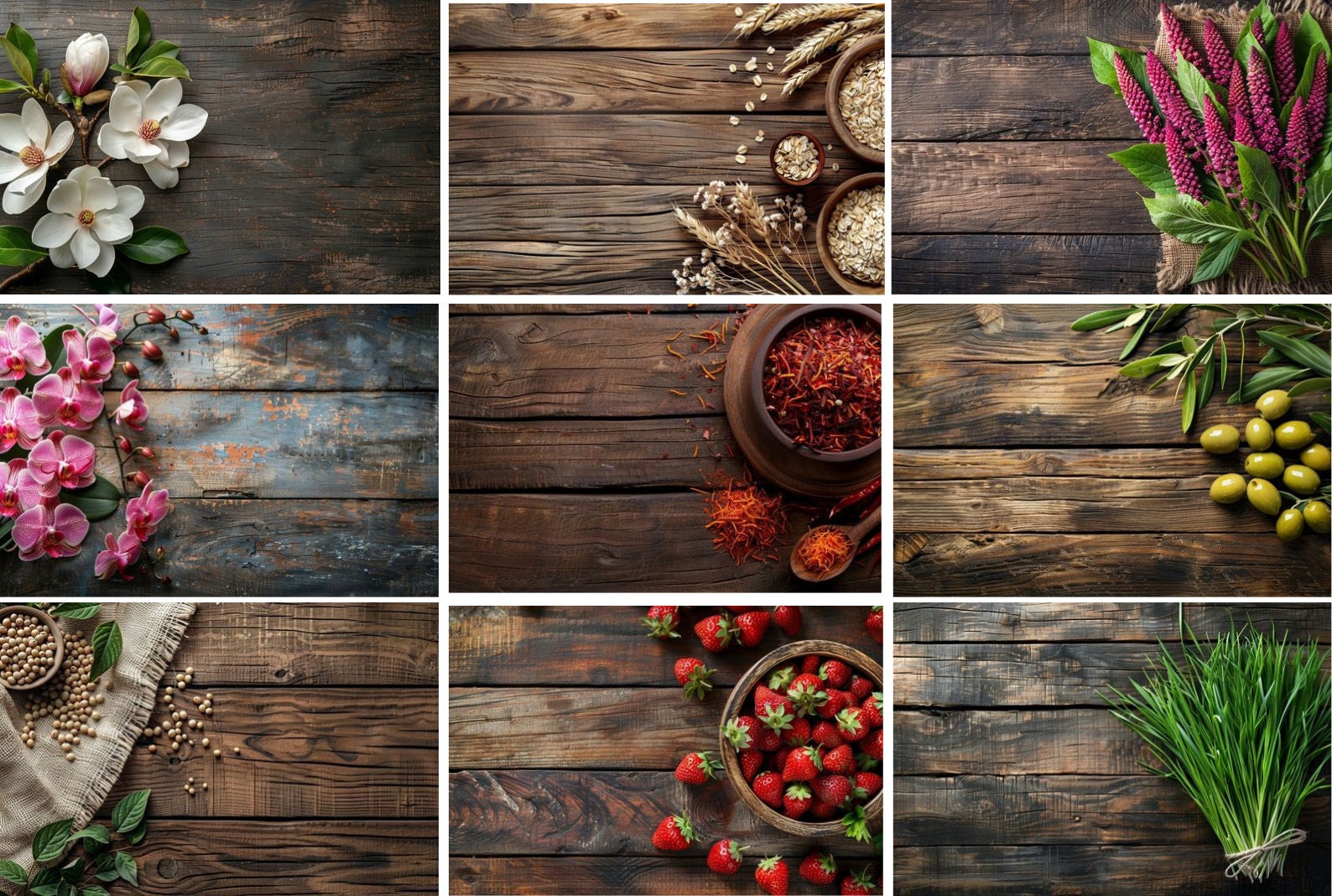 282 Table Flat Lay Mockup Bundle Rustic Backdrop Mockup Products ...