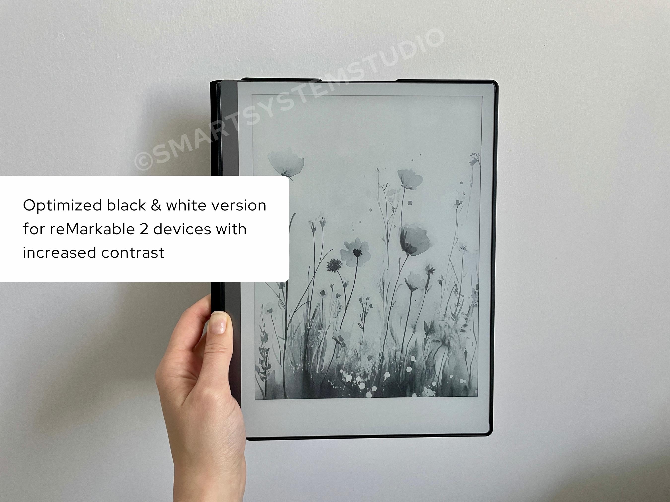 5 Watercolor Wildflower Sleep Screens for Remarkable 2 and Paper Pro ...