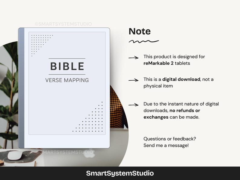 Bible Verse Mapping Template for Remarkable 2 | Digital Scripture Study ...
