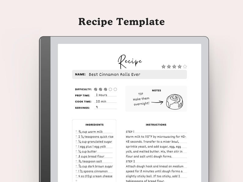 GTD Planner & Tracker Templates Bundle for Remarkable - Daily/hourly ...