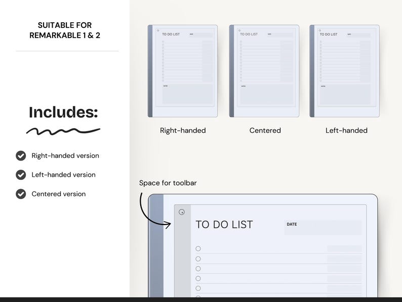 To Do List Template for Remarkable 2, Checklist With Notes and Labels ...