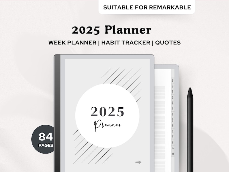 Remarkable 2025 Calendar & Weekly Planner | Weekly, Monthly and Yearly ...
