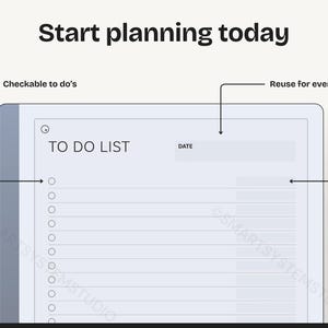 To Do List Template for Remarkable 2, Checklist With Notes and Labels ...