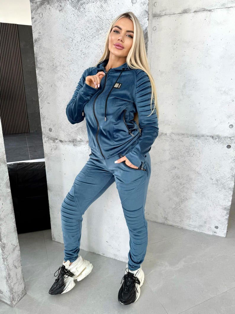Velour Tracksuit Set / Track Suit Women / Two Piece Set / Lounge Set ...