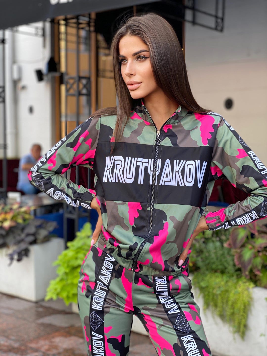 Womens Camouflage Tracksuit | Two Piece Military Style Sweat Suit ...
