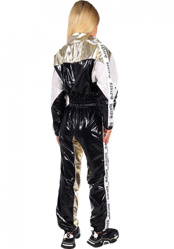 Shiny Nylon Tracksuit Women, 90s Two Piece PVC Set, Y2K Jogger Outfit ...