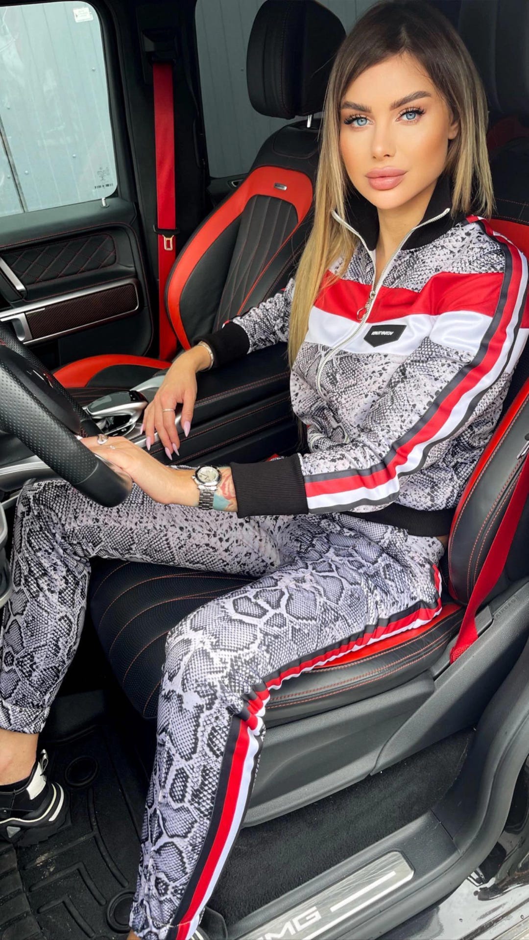 Sweatpants Suit Women, Stylish Track Suit, Woman 2 Piece Set, Snake ...