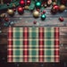 Vintage Christmas Chunky Plaid Porch Indoor/outdoor Rug Winter Front ...