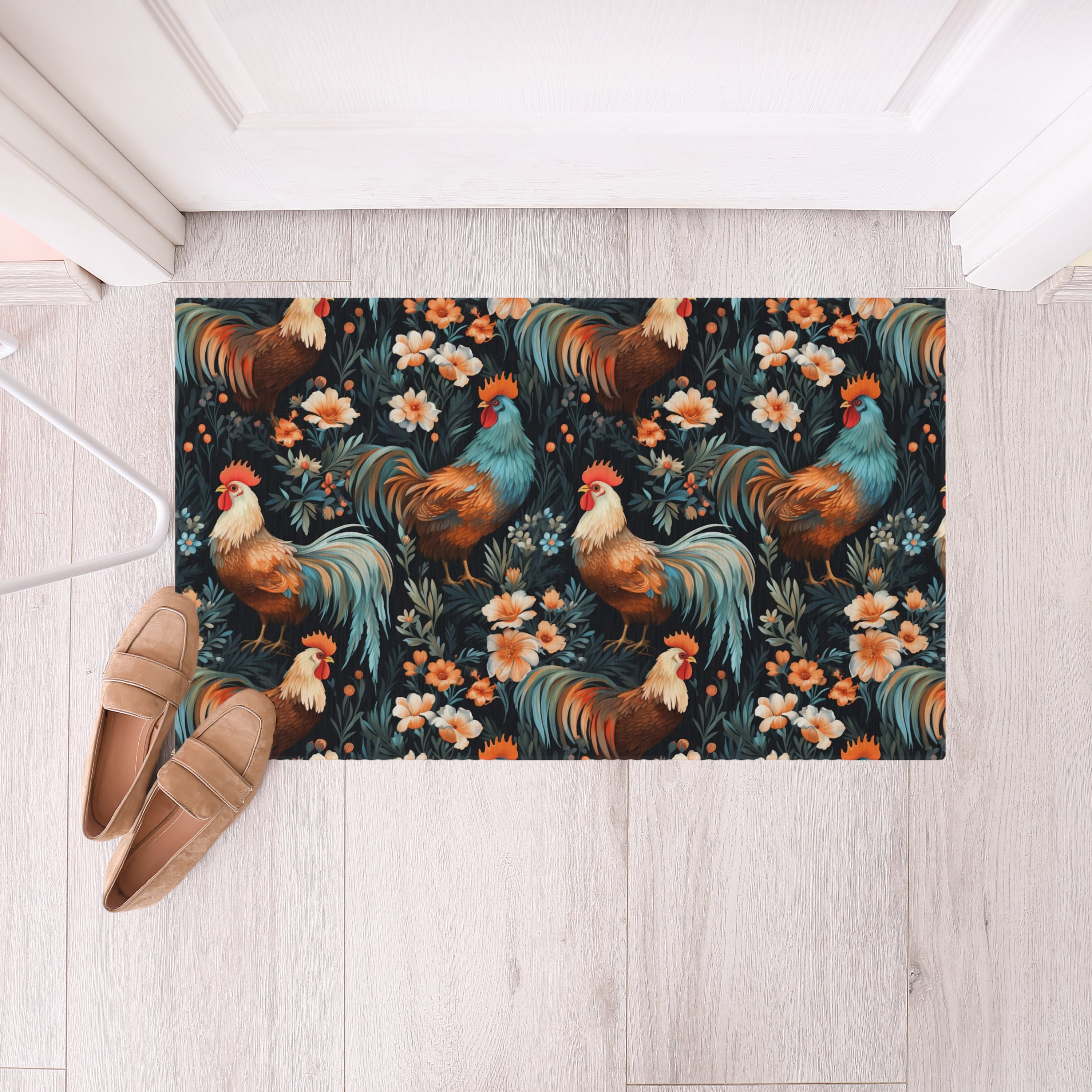 Chicken Rug Indoor/outdoor Chicken Rug Rug for Chicken Mom Cottagecore ...