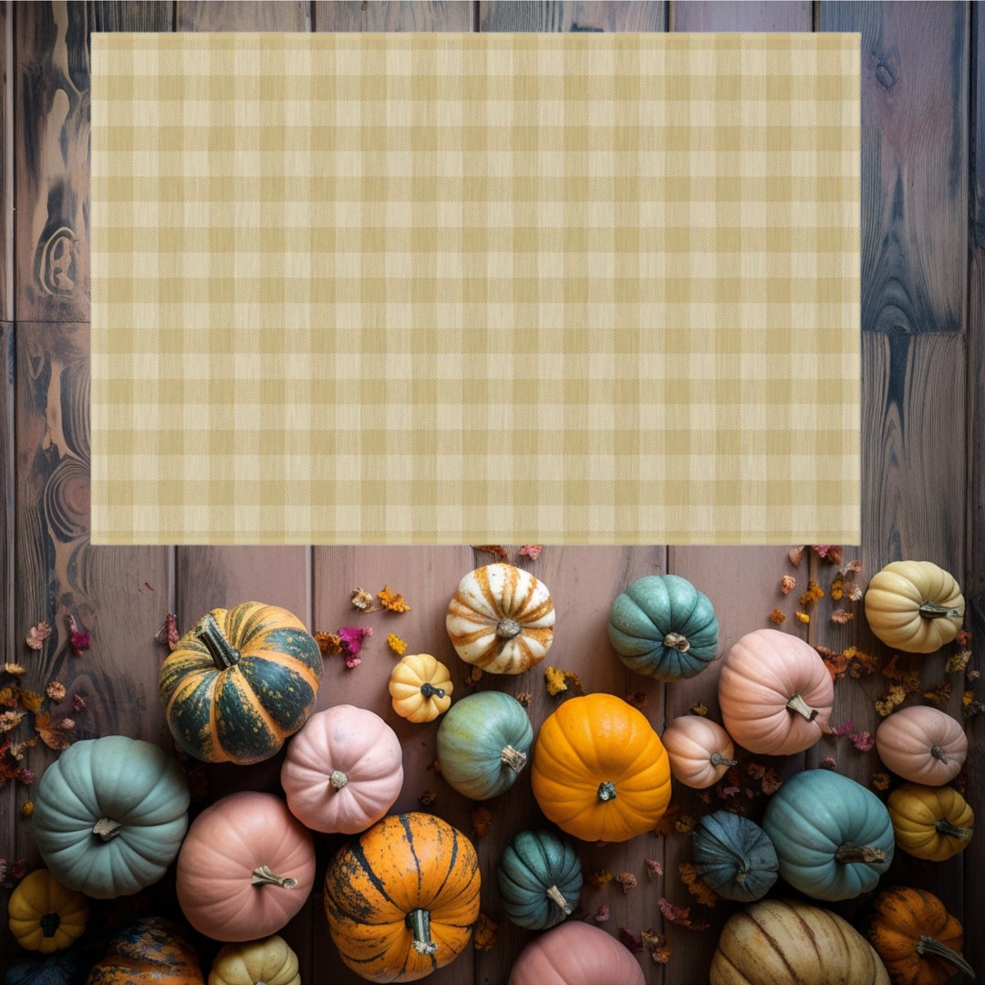 Beige Plaid Fall Porch Rug | Autumn Indoor/outdoor Mat - Etsy