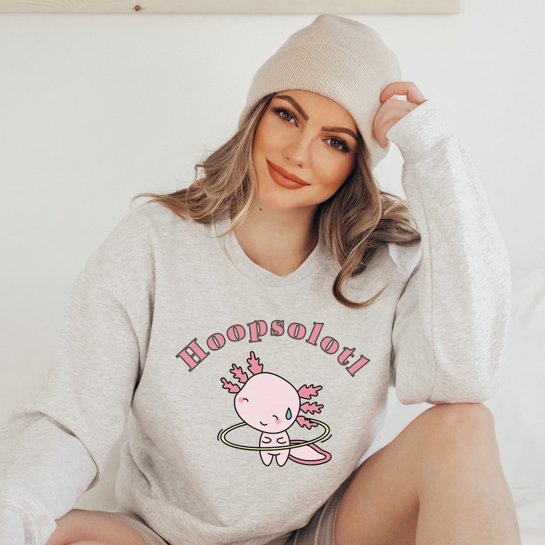 Cute Axolotl Sweatshirt Funny Axolotl Hula Hoop Sweater Cute Hula Shirt ...