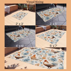 Chicken Rug | Indoor/outdoor Chicken Rug | Rug for Chicken Mom ...