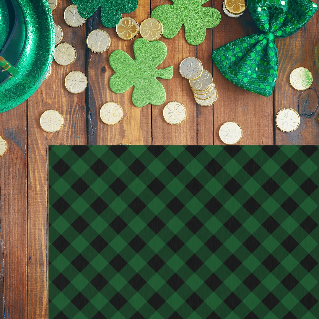 Green Buffalo Plaid Indoor/outdoor Rug Winter Front Porch Decor ...