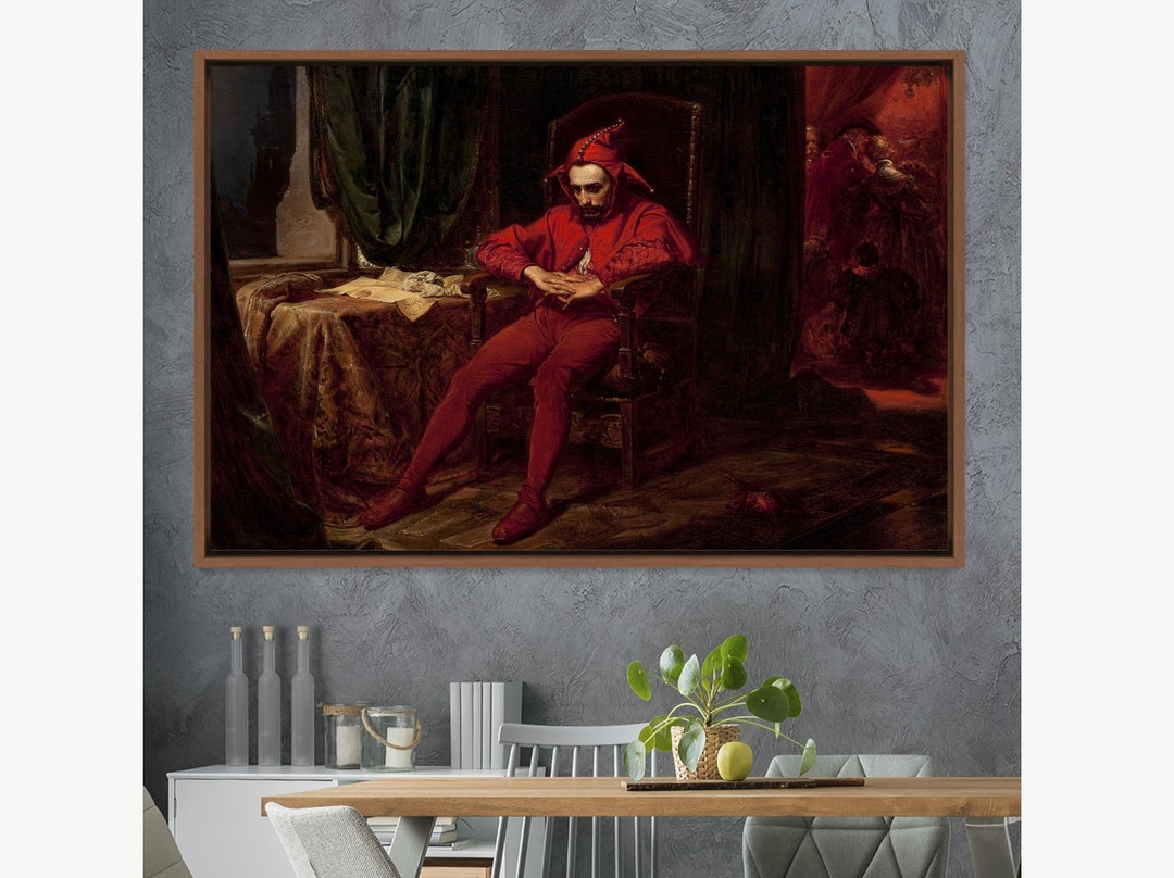 Stanczyk by Jan Matejko, Framed Canvas Print Wall Art Famous Art, Frame ...