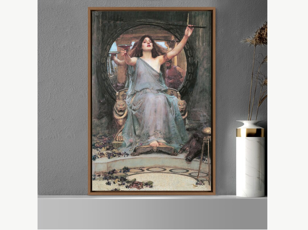 Circe Offering the Cup to Odysseus by John William Waterhouse, Canvas ...