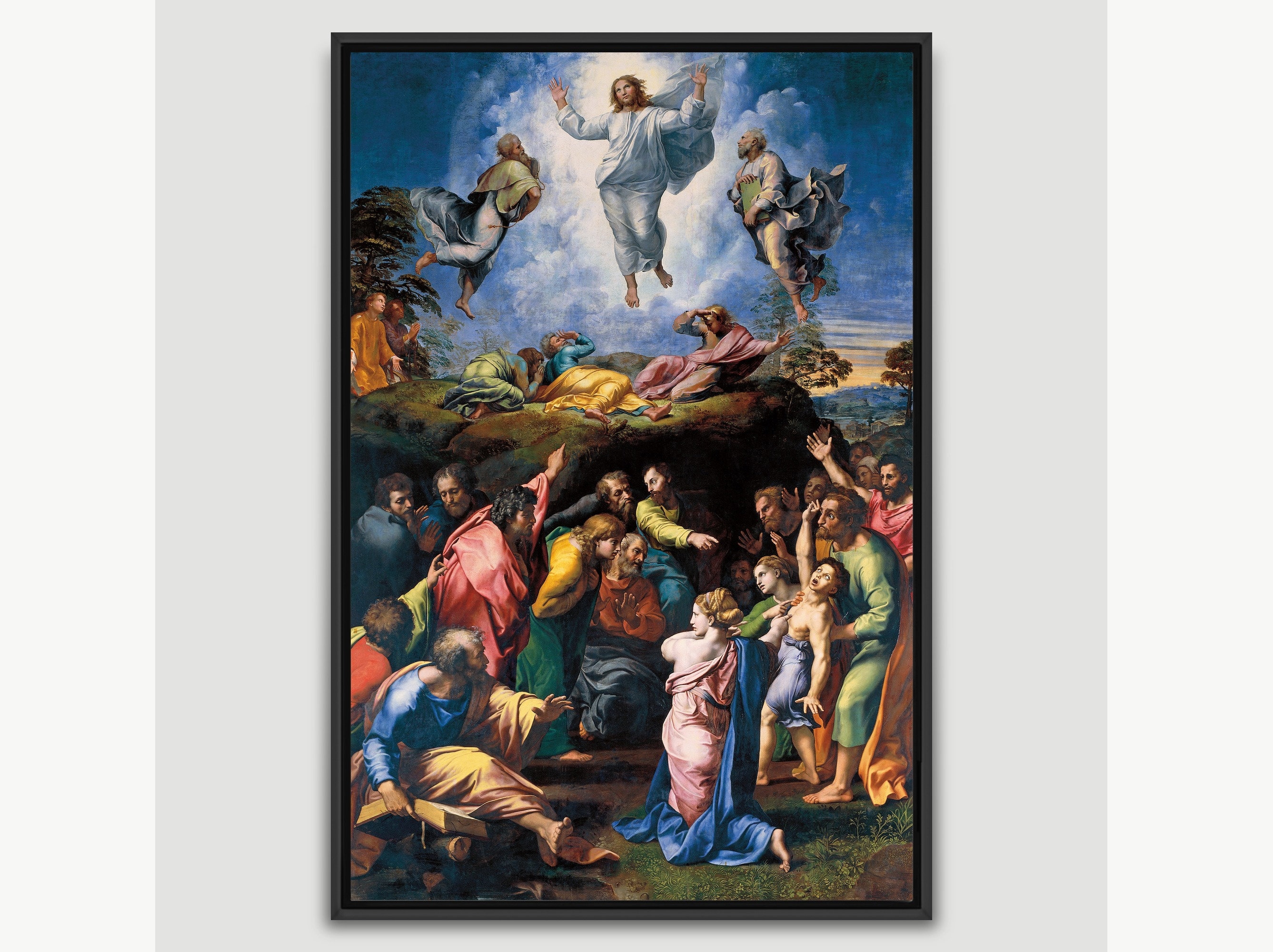 The Transfiguration by Raphael, Framed Canvas Print Wall Art Famous Art ...