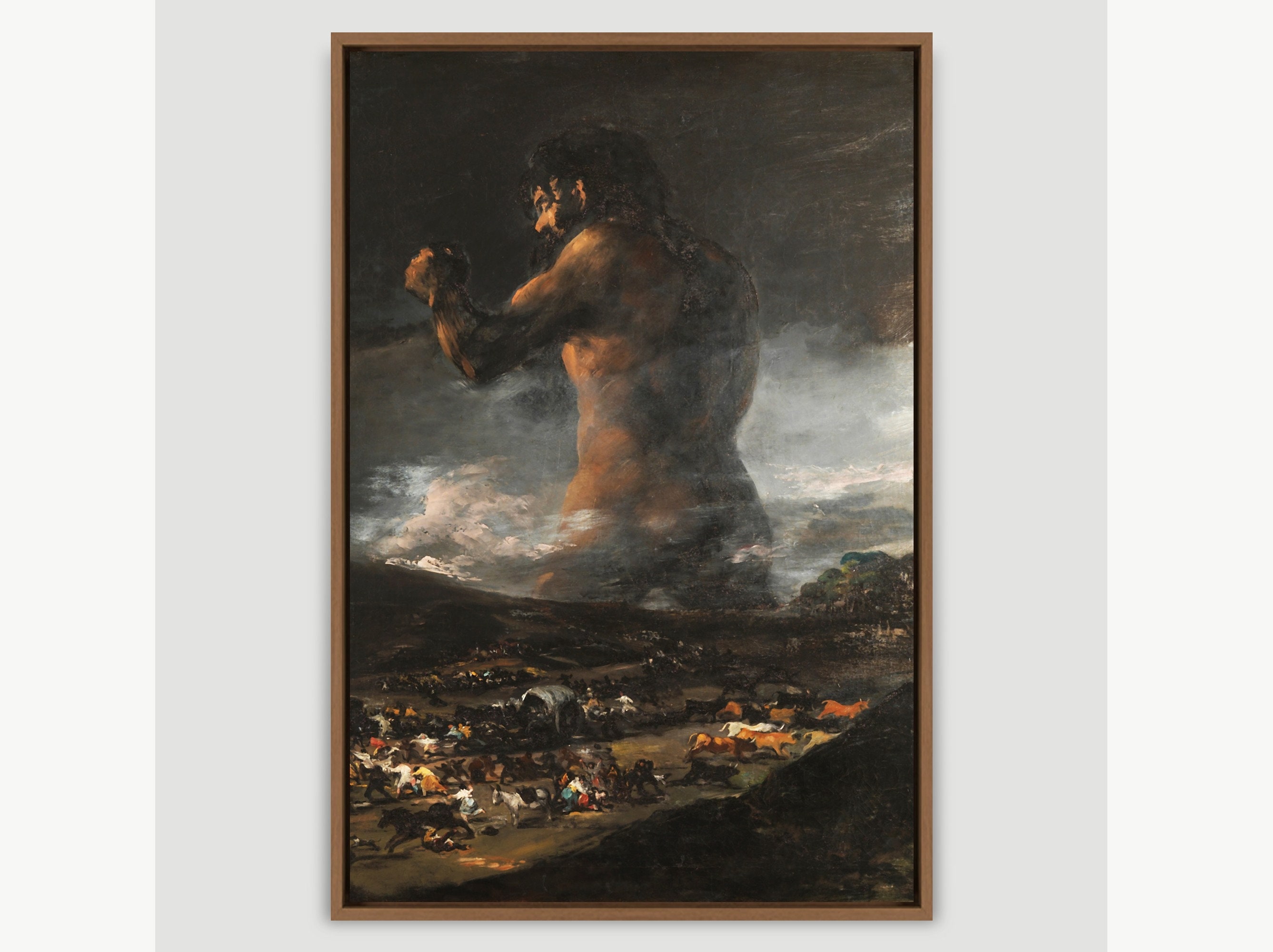 The Colossus by Francisco De Goya, Framed Canvas Print Wall Art Famous ...