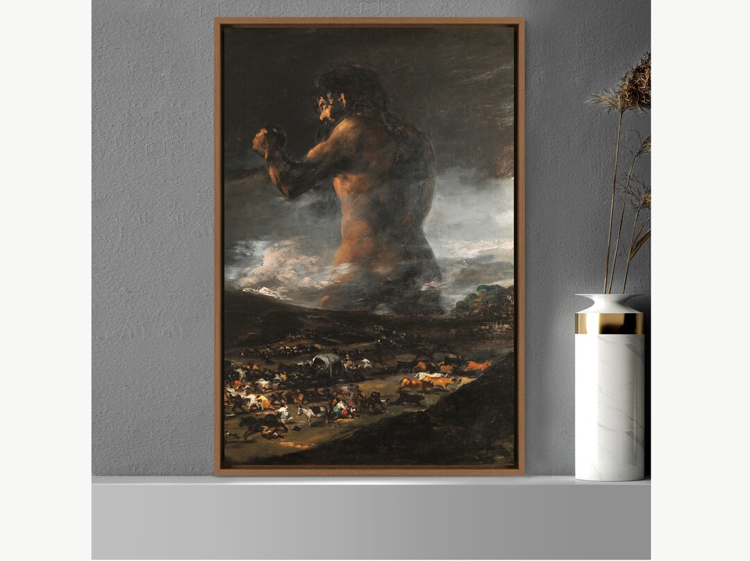 The Colossus by Francisco De Goya, Framed Canvas Print Wall Art Famous ...
