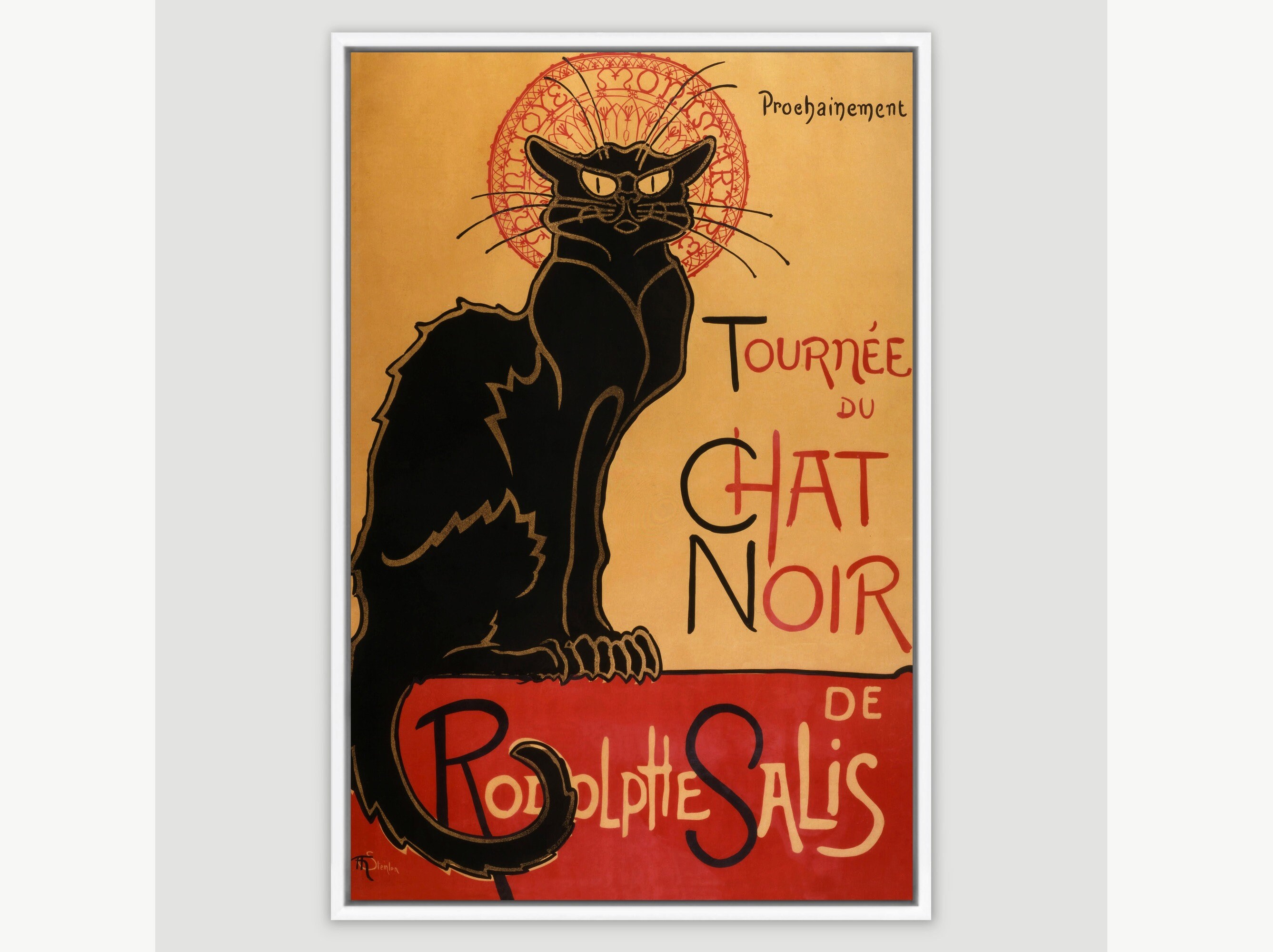 Le Chat Noir Poster by Theophile Steinlen, Canvas Print Wall Art Famous ...