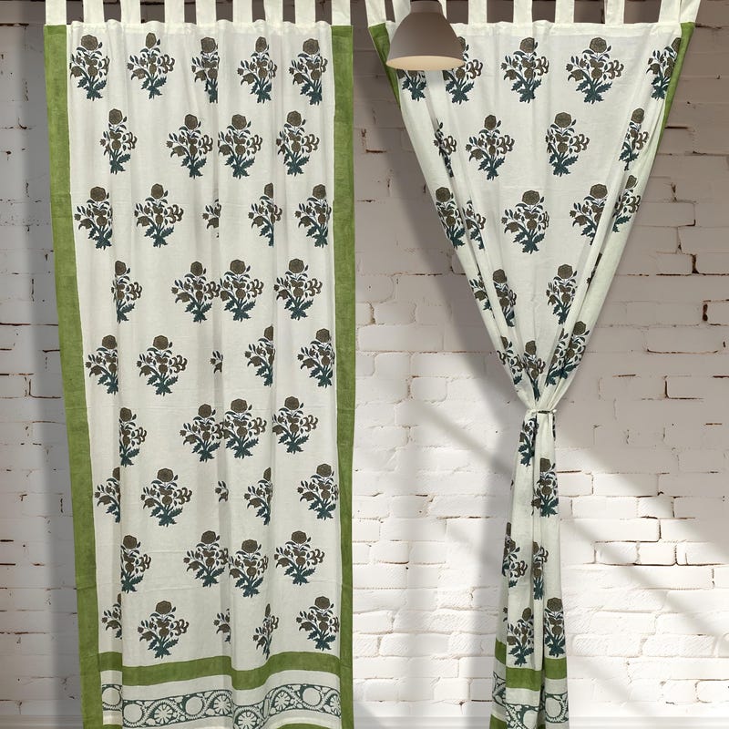 Block Print Curtains - Etsy