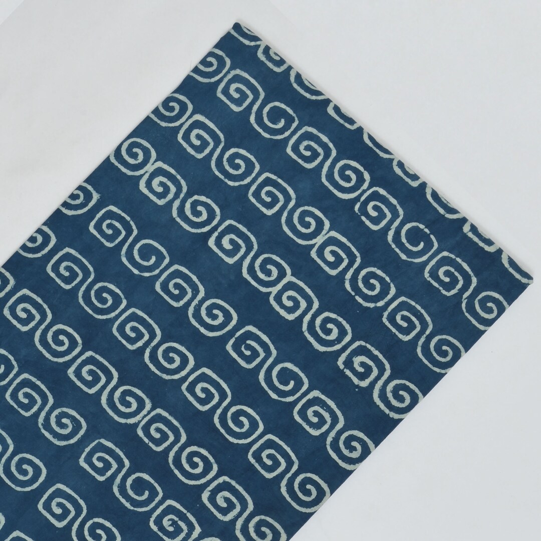 Geometric Block Print Cotton Sewing Craft Fabric, Fabric by the Yard ...