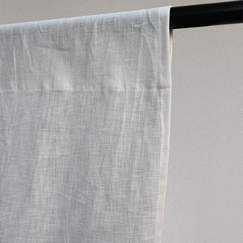 White Linen Cotton Noren Curtain, Boho Japanese Doorway Noréns, Room ...